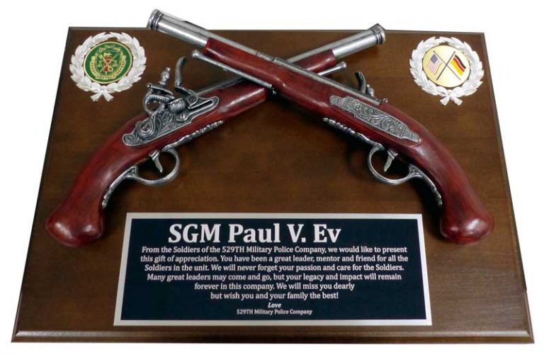 Pistol Plaque Engraving | Trophy Center