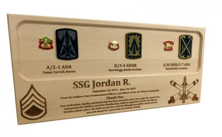 License Plate Plaque Light Wood US ARMY Air Defense Artillery ADA ...