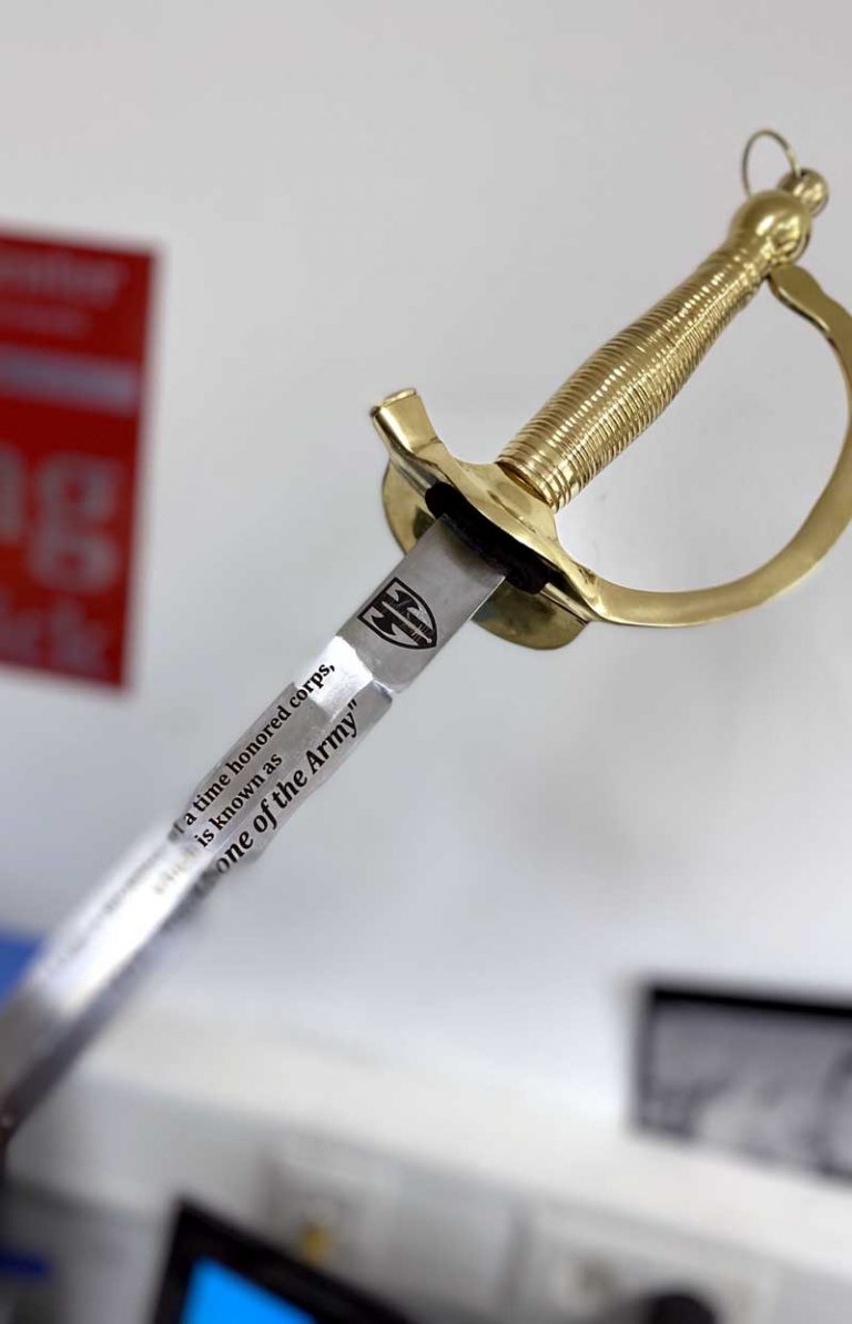 NCO Sword Engraved Engraving US Army 1SG Military Police 92d MP ...